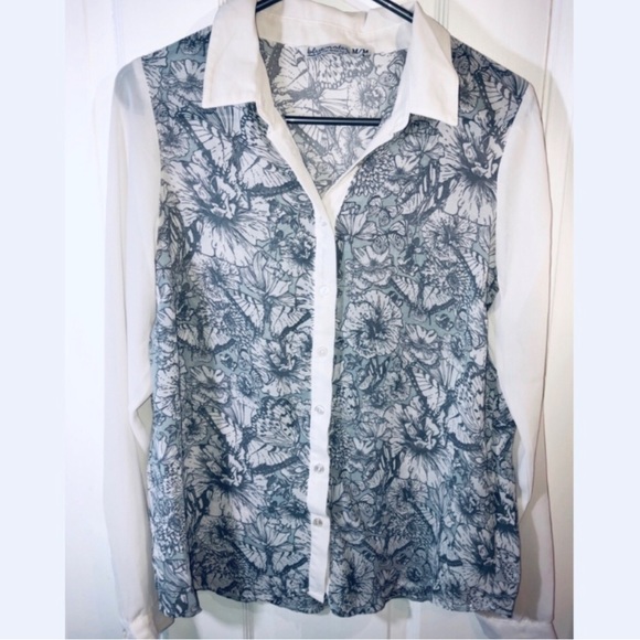 Bluenotes | Tops | Bluenotes Floral Sheer Blouse | Poshmark